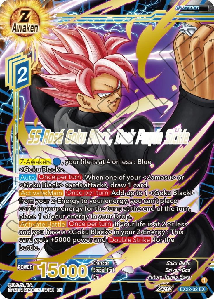 SS Rose Goku Black, Dark Purple Sickle (Gold Stamped) (EX22-02) [Ultim