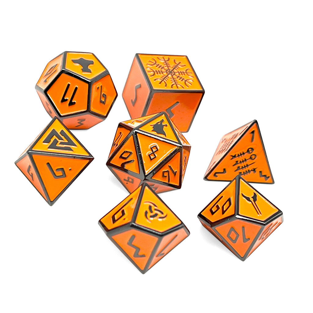 Molten Lava - Norse Themed Metal Dice Set (Online Only)