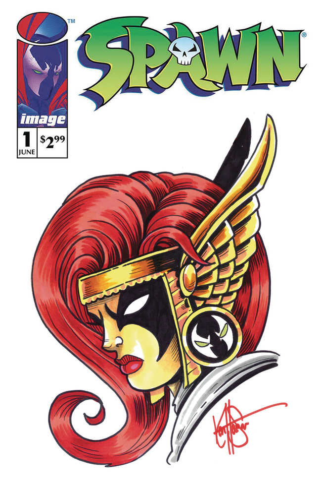 Df Spawn 30th Anniv #1 Haeser Angela Sketch